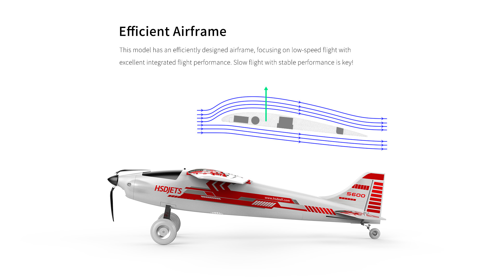 HSDJETS 1300mm S600 Intelligent RC Smart Plane - RC Jet Center