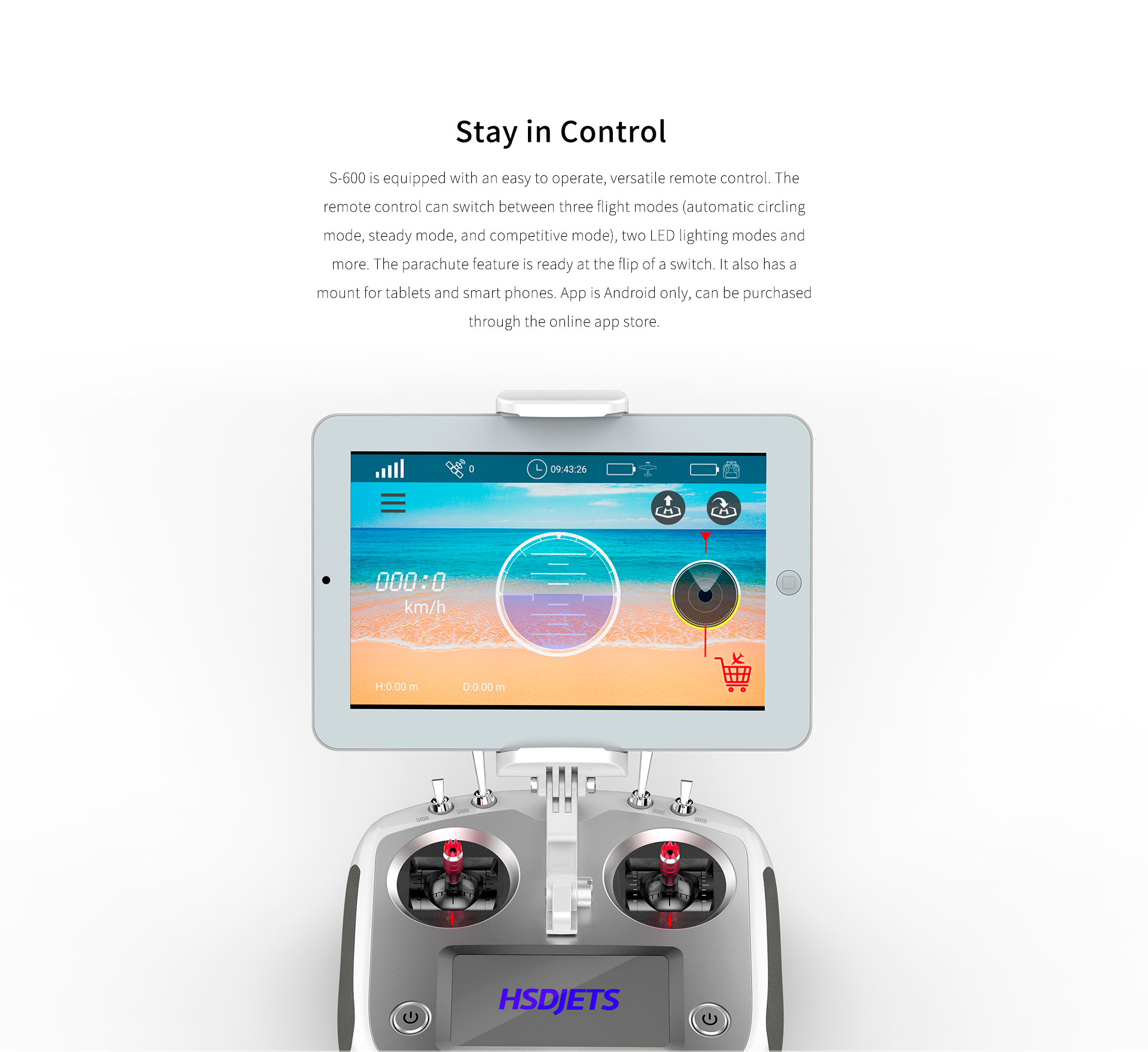 HSDJETS 1300mm S600 Intelligent RC Smart Plane - RC Jet Center