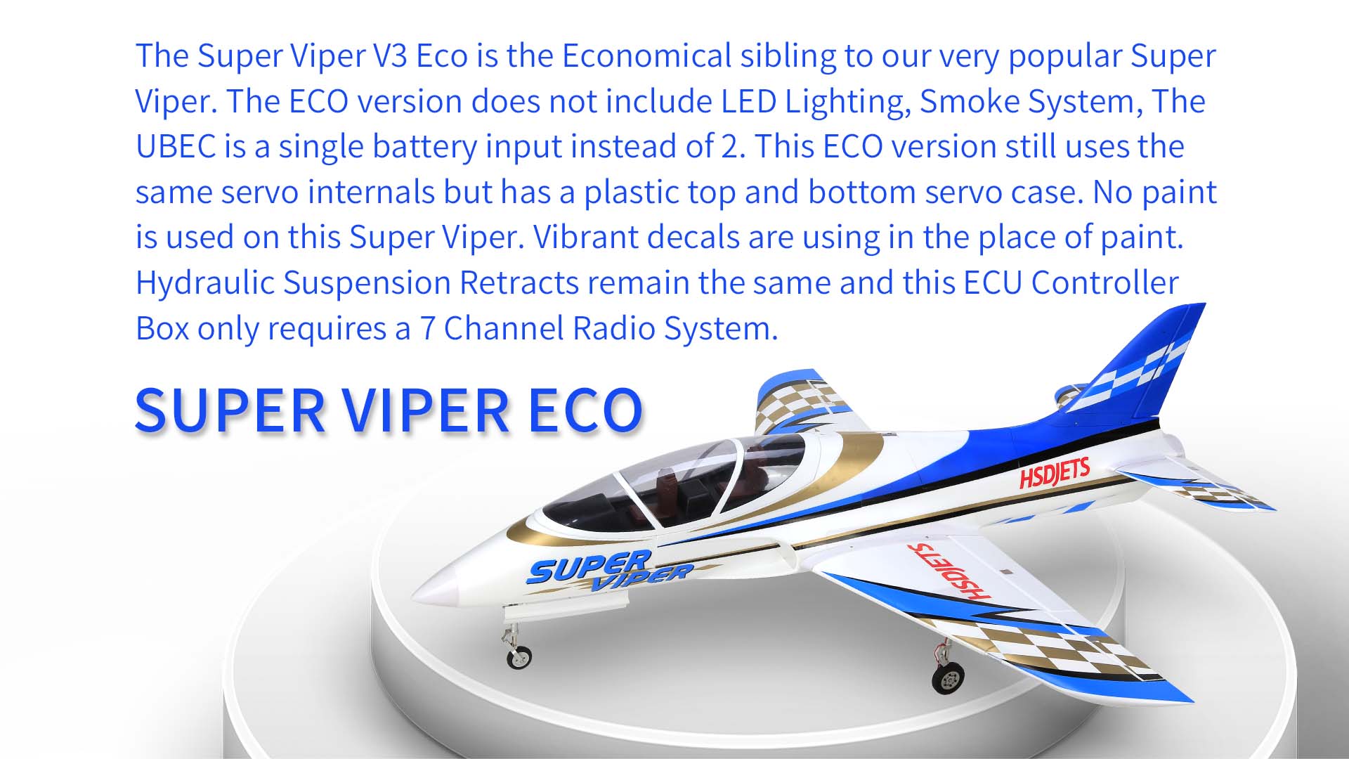 HSDJETS Super Viper ECO C Foam Turbine Blue - RC Jet Center