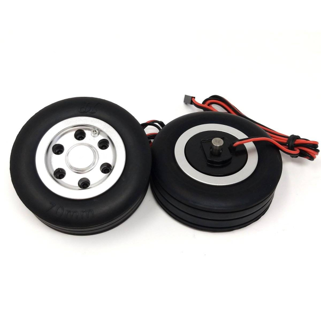 JP Hobby Electric Brake with 2x 70/25mm Wheels (5mm axle) - RC Jet Center